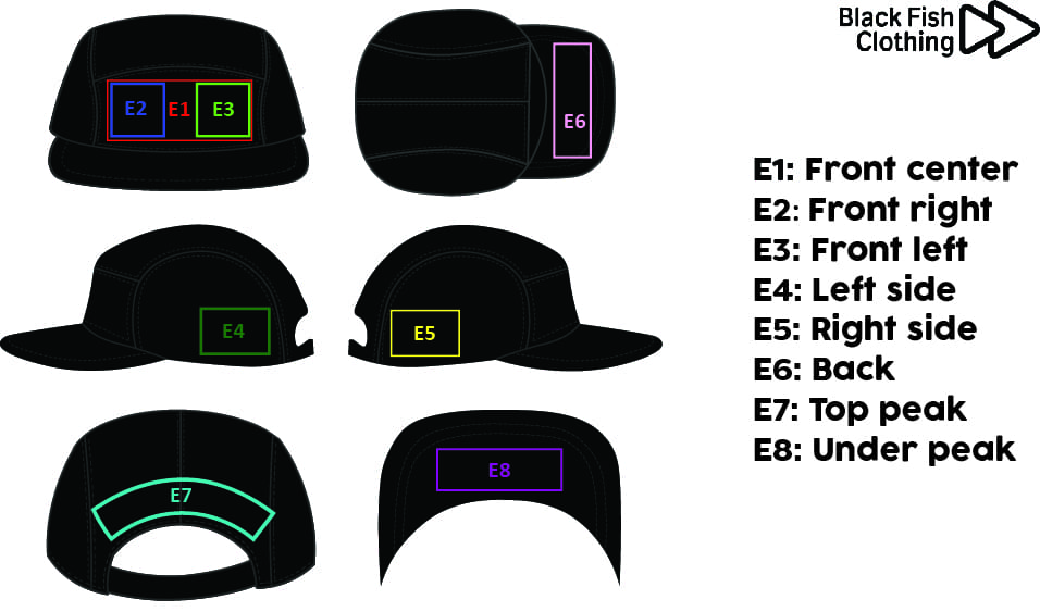 6 Panel Garment Washed Dad Hat for embroidery or screen print at Black ...